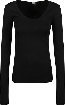 Toteme Femme, Tops, Noir, Taille: 40 FR Compact Knit Top