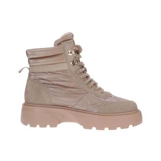 Blauer Nylon Boot - - Shoes - Damen - Beige - 36 EU
