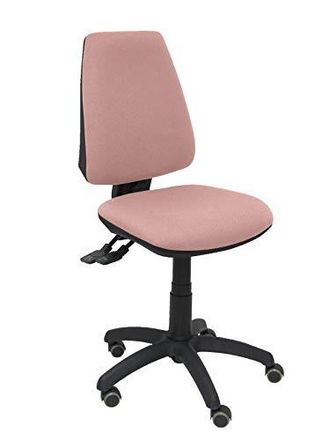 Piqueras y Crespo Piqueras and Crespo 14S - Ergonomic Office Chair with Synchro Mechanism, Wheels of Parquet, Fabric Bali Pale Pink
