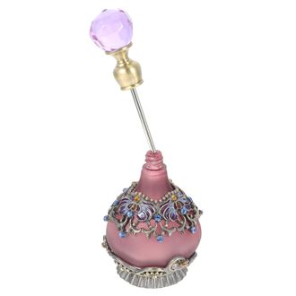 SOLUSTRE Vintage Glas Parf&uuml;mflasche Wiederverwendbar aus Dickem Schockfestem Glas Lichtgesch&uuml;tzt f&uuml;r &Auml;therische &Ouml;le und Parf&uuml;m Reisefreundlich Tropffrei Dekora