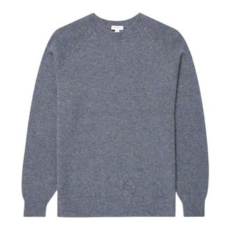 Sunspel Herren, Strickwaren, Blau, SGr&ouml;&szlig;e