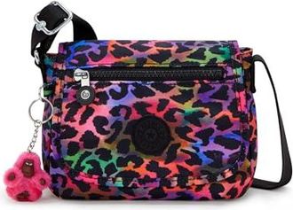 Kipling Sabian Mini sac à bandoulière imprimé, Jungle arc-en-ciel, 7.75L x 5.75H x 3.25D