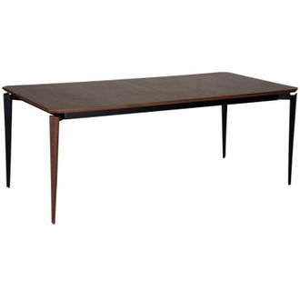 ebuy24 Edge Esstisch mit Auszug 100x200/300 cm inkl. 2 Platten Furnier Walnuss