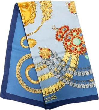 Herm&egrave;s Pre-owned Kosmima Scarf - Femme - Pre-owned - Bleu - Taille: ONE Size