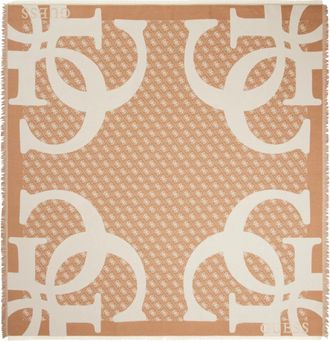 Guess Schal Jacquard Kefiah Scarf 135X135 Beige creme