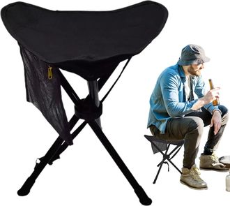 Generic Klapphocker f&uuml;r Camping, Picknicksitz, zusammenklappbar, mit maximalem Gewicht von 100 kg, tragbarer Reisehocker, f&uuml;r Erwachsene, Camping, Reisen, Wan