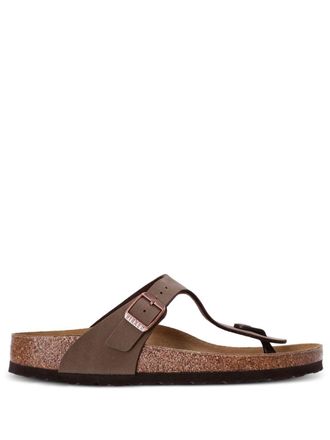 Birkenstock sandales Gizeh en cuir - Marron