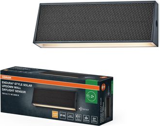 Osram Endura Style Solar LED Wandleuchte Updown, 7,1W, 3000K warmwei&szlig;, 410 lm, Tageslichtsensor, IP44
