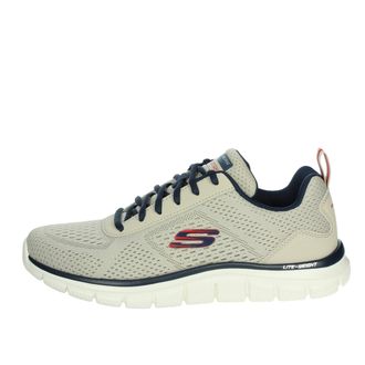 Skechers Track Leshur Herren-Sneaker, Taupe/Marineblau, 45.5 EU