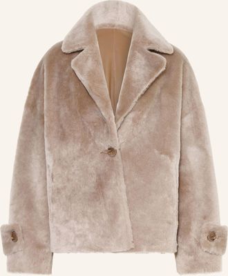 Manzoni24 Manzoni 24 Lederjacke Zum Wenden beige