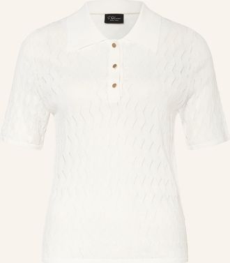 s.Oliver Black Label S.Oliver Black Label Strick-Poloshirt weiss
