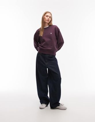 Carhartt Work in Progress Casey - Sweatshirt in Pflaume-Lila