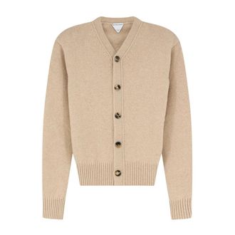 Bottega Veneta Femme, Pulls, Beige, Taille: 42 FR Cardigan en cachemire