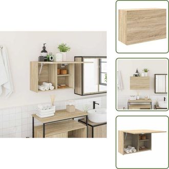 vidaXL The Living Store - vidaXL Bad-Wandschrank Sonoma-Eiche 60x25x40 cm Holzwerkstoff