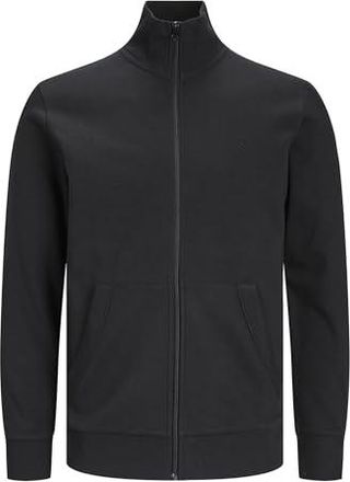 Jack & Jones Sweat-Shirt pour Homme avec Fermeture éclair et Logo, Noir, XS