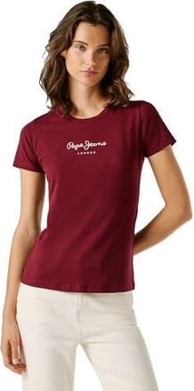 Pepe Jeans London New Virginia SS N T-Shirt, Rouge (Lotus Red), L Femme, Rouge (Lotus Red), Large