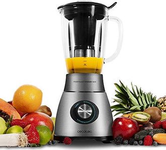 Cecotec Glas- Mixer Power Titanium - Kannen Kapazität von 1,8 Liter aus Glas Wärme resistent y 6 Klingen aus Titanium. (1800 W, Mechanisch)