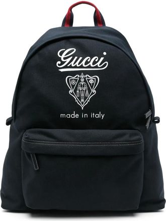 Gucci Crest Rucksack - Blau