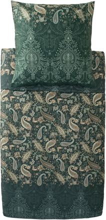 Bassetti MONNALISA Bettw&auml;sche + 1 Kissenh&uuml;lle aus 100% Baumwollsatin in der Farbe Gr&uuml;n V1, Ma&szlig;e: 135x200 + 1 K 80x80 cm - 9333299