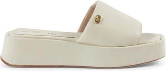 Dee Ocleppo Femme, Chaussures, Beige, Taille: 38 EU Sandale Plateforme en Cuir Crème