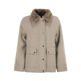 Brunello Cucinelli Damen, Jacken, Beige, SGr&ouml;&szlig;e