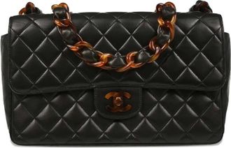 Chanel 1995 mittelgro&szlig;e Single Flap Schultertasche - Schwarz