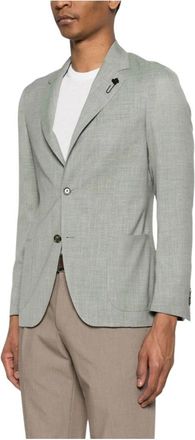 Lardini Homme, Vestes, Vert, Taille: M Blazer &agrave; revers crant&eacute;s
