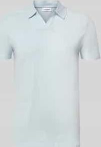 Lindbergh Slim Fit Poloshirt mit V-Ausschnitt