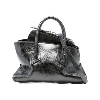 The Attico Schwarze Handtasche mit Dreiecksdetail und Henkeln - - Bags - Damen - Schwarzk - ONE SIZE