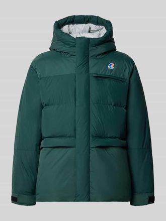 K-Way Steppjacke mit Logo und Kapuze