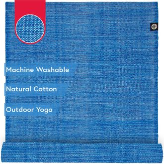 Manduka Shala Yoga-Teppich, 180,3 cm, Outdoor-Yoga und Meditation, faltbar und maschinenwaschbar, natürliche Baumwolle, handgefertigt, 180,3 x 66 cm, Flaneurb