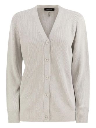 Fabiana Filippi Gerippter Cardigan mit V-Ausschnitt - Nude