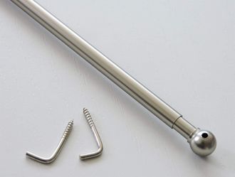 Easy Stange &Oslash;7 ausziehbar 30-50 cm Messing vernickelt