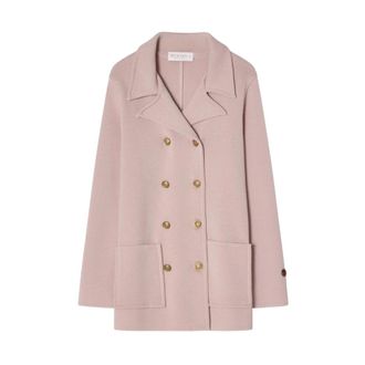 Busnel Femme, Manteaux, Rose, Taille: 42 FR Victoria Knitted Wool Jacket
