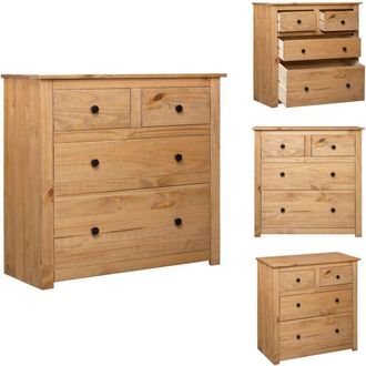 vidaXL Sideboard 80x40x83 cm Kiefernholz Panama - Holz Sideboard - Wohnzimmermöbel - Kiefernholzschrank - Sideboard Mit Schubladen - Rustikales Sideboard