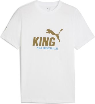 Puma T-shirt &agrave; logo KING Olympique de Marseille Homme, Accessoires, Blanc, XXL