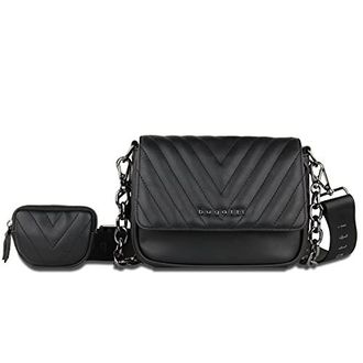Bugatti Sira petit sac à bandoulière pour femmes - mini sac à bandoulière, noir