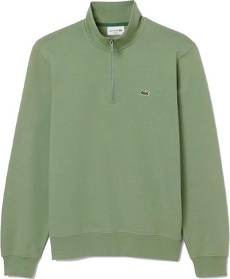 Lacoste Homme, Sweatshirts et sweats &agrave; capuche, Vert, Taille: L SweaT-shirt zipp&eacute; &agrave; col montant en molleton