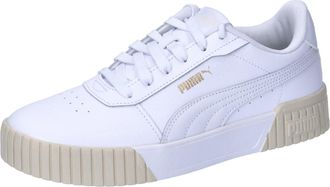 Puma Women Carina 2.0 Sneaker, PUMA White-PUMA Gold-Alpine Snow, 40.5 EU