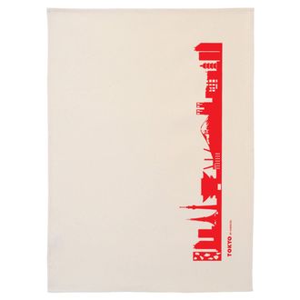 44spaces Tokyo Skyline Küchentücher Stadt Design rot, 50x70 cm Reine Baumwolle (Bio), Geschirrtücher für Exil-Japaner & Tokyo Fans, Geschenkidee Geburtstag Gri