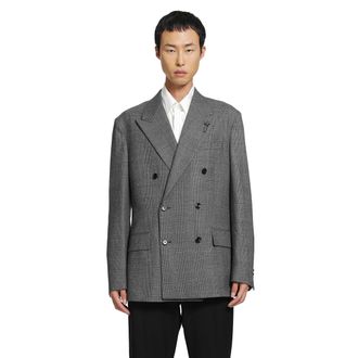 Lardini Prince of Wales Double-Breasted Blazer