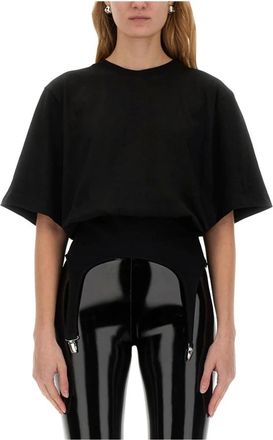 Fiorucci Femme, Tops, Noir, Taille: 38 FR T-Shirt Avec Bretelles