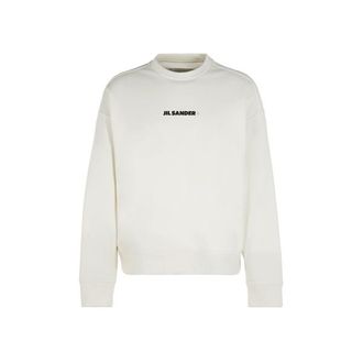 Jil Sander Baumwoll -Sweatshirt - Weiß