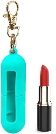 Generico Porte-cl&eacute;s avec support pour rouge &agrave; l&egrave;vres, porte-cl&eacute;s avec support pour baume &agrave; l&egrave;vres l&eacute;ger en silicone de voyage avec clip pour sac de voyage, por