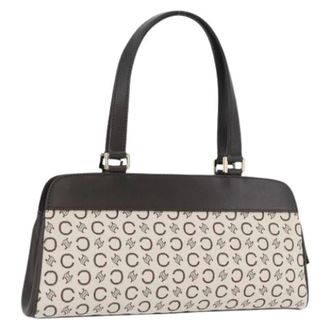Celine Sac &agrave; main Pre-owned Vintage Macadam Canvas - Femme - Pre-owned - Blanc - Taille: ONE Size