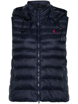 Polo Ralph Lauren gilet matelassé à plaque logo - Bleu
