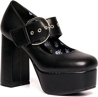 Lamoda Forget Me Court Shoe pour Femme, Black PU, 37 EU