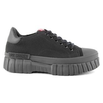 Love Moschino Schwarze Stoff-Sneakers - - Shoes - Damen - Schwarzk - 38 EU