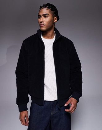 Barbour Dinstone - Fleece-Jacke in dunklem Marineblau