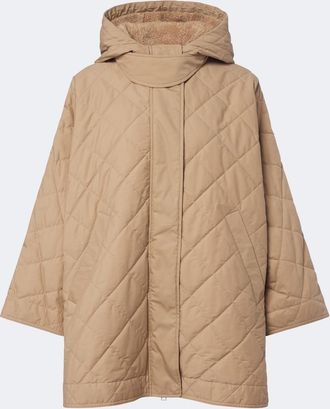 Moncler Cape &agrave; capuche en coton m&eacute;lang&eacute;